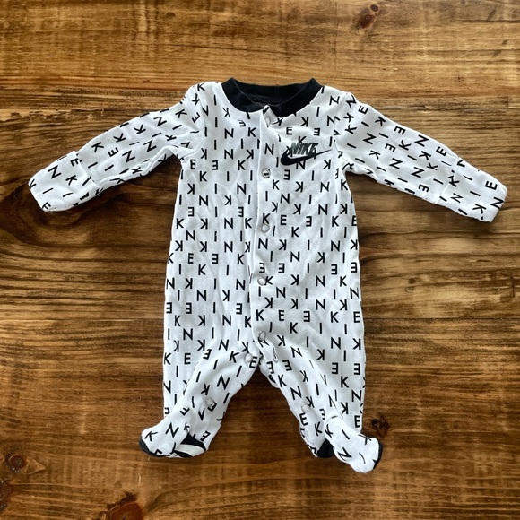 Nike | One Pieces | Newborn Nike One Piece Footed Pajamas | Poshmark